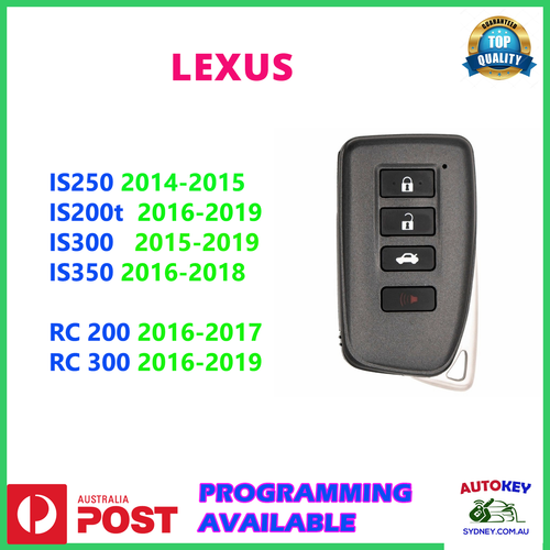 LEXUS SMART KEY FOR IS250 IS200T IS300 IS350 2013 2014 2015 2016 2017 ...