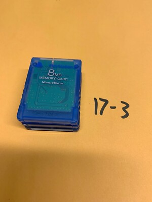 Sony PS2 Translucent Blue Memory Card - 8 MB Magic Gate Playstation 2 ...