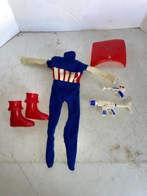 Vintage Captain Action CAPTAIN AMERICA PARTS LOT Uniform Belt Boots ...