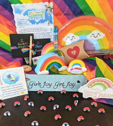 Share Joy ~ Magical Rainbows Gift Box ~ Painted Ceramic Rainbow ...