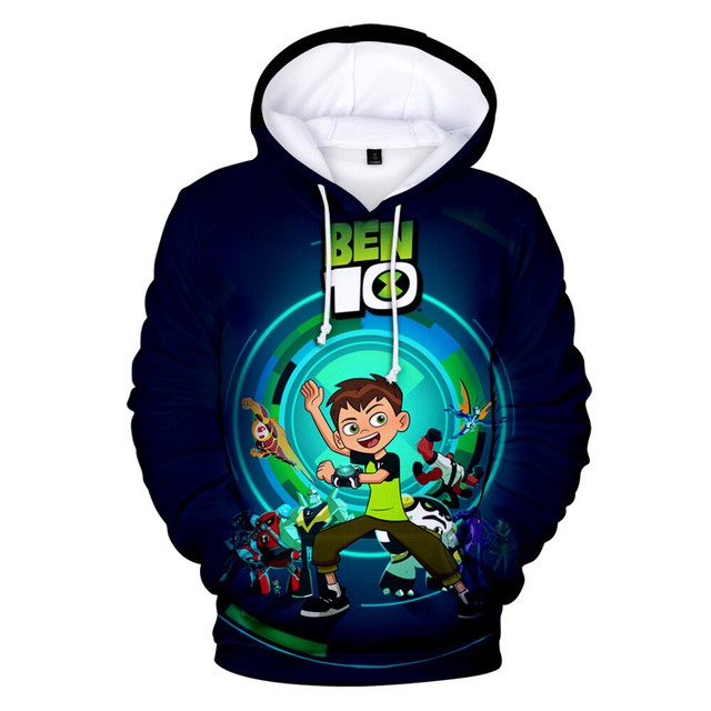 New Ben 10 Hoodie Women Men Kids 3D Casual Sweatshirt Pullover Hooded ...