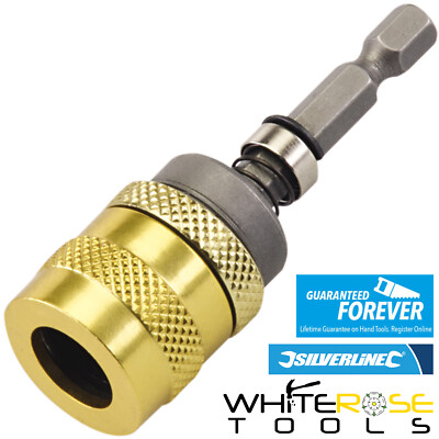 Silverline Screw Bit Holder Adjustable Depth 1/4" Hex Shank Drywall ...