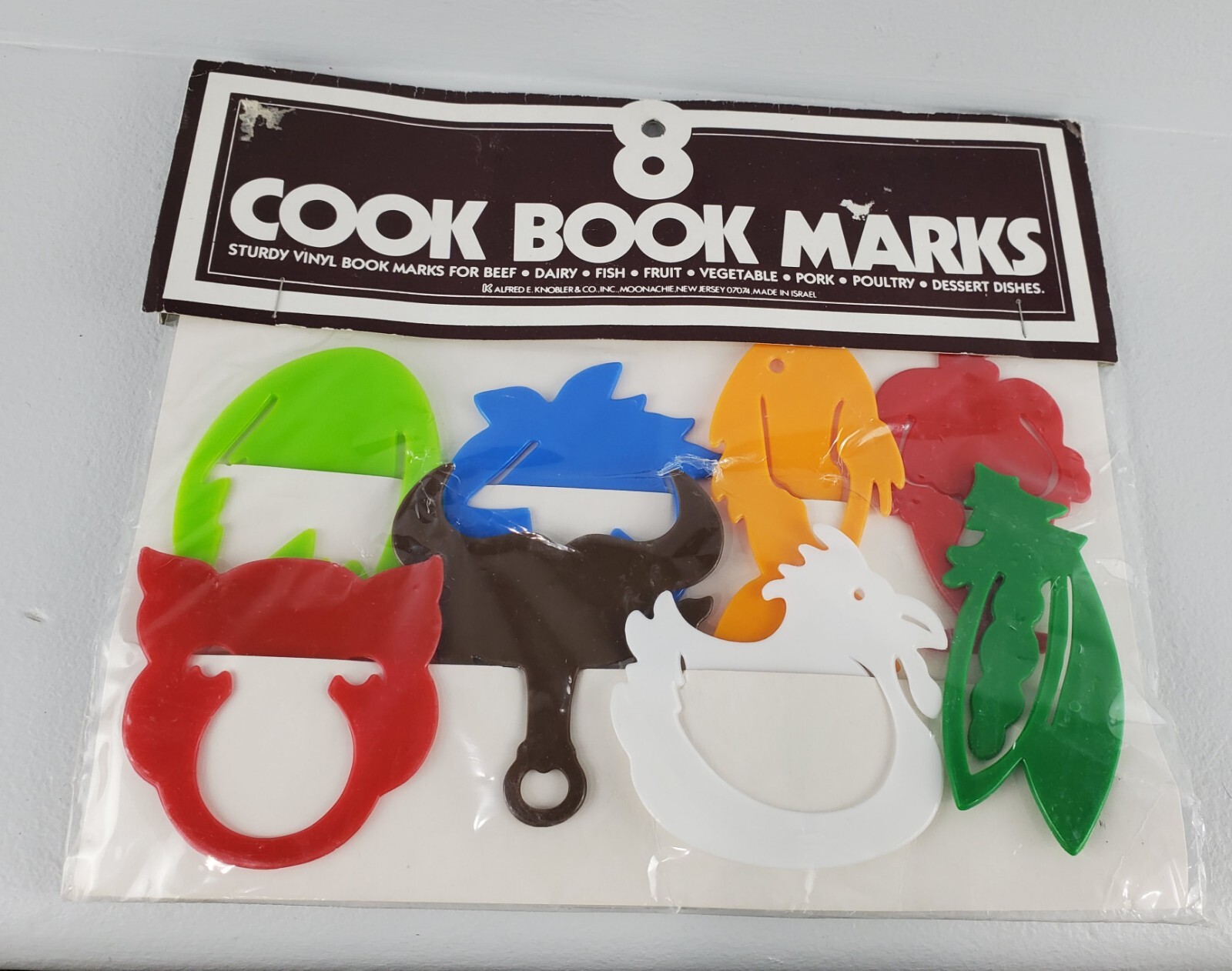 8 Cook Sturdy Vinyl Book Marks Bookmarks Chicken Pea Pod Fish Ice Cream ...