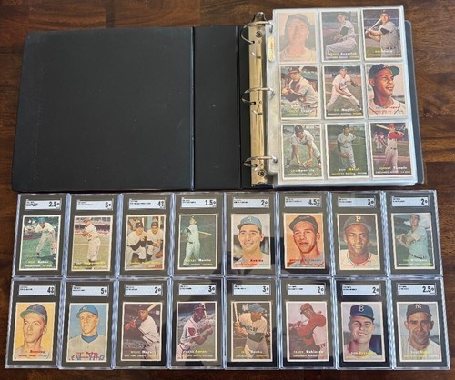 1957 TOPPS BASEBALL COMPLETE MASTER SET (16) SGC GRADED CARDS + BAZOOKA ...