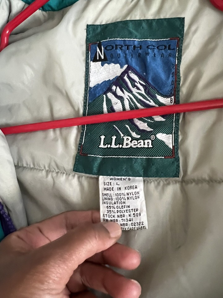 Vintage LL Bean Gore Tex North Col Parka Shell Womenslarge Ski Coat ...