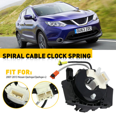 Car Squib Clock Spring Sensor Spiral Cable 2 Plugs For Nissan Qashqai ...