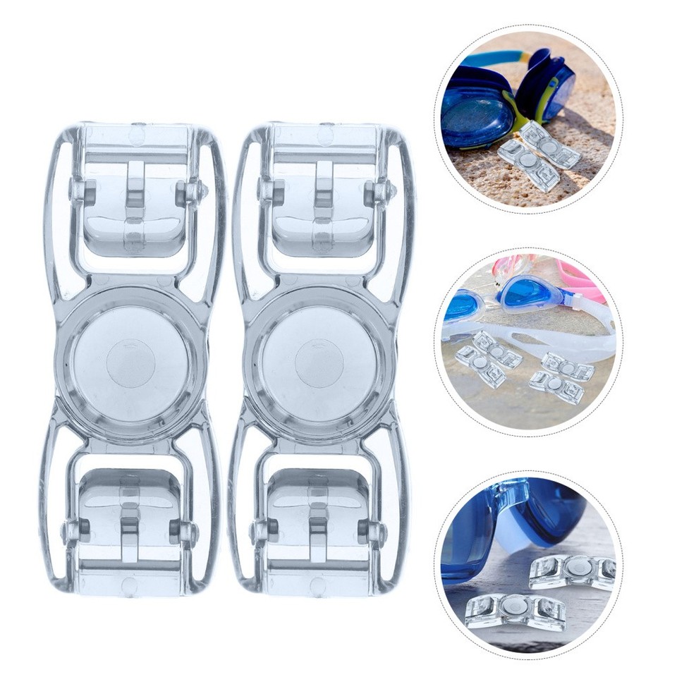 8PCS Swim Goggle Buckle Clips: Goggle Head Strap Buttons - Plastic ...