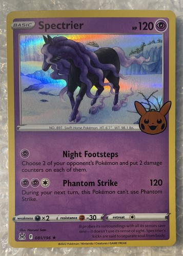2023 Pokemon Trick Or Trade 081/196 Spectrier HOLO RARE Unplayed | eBay