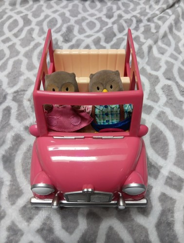 Lil Woodzeez family Pink Happy Campers Car EUC Calico Critters JEEP And ...