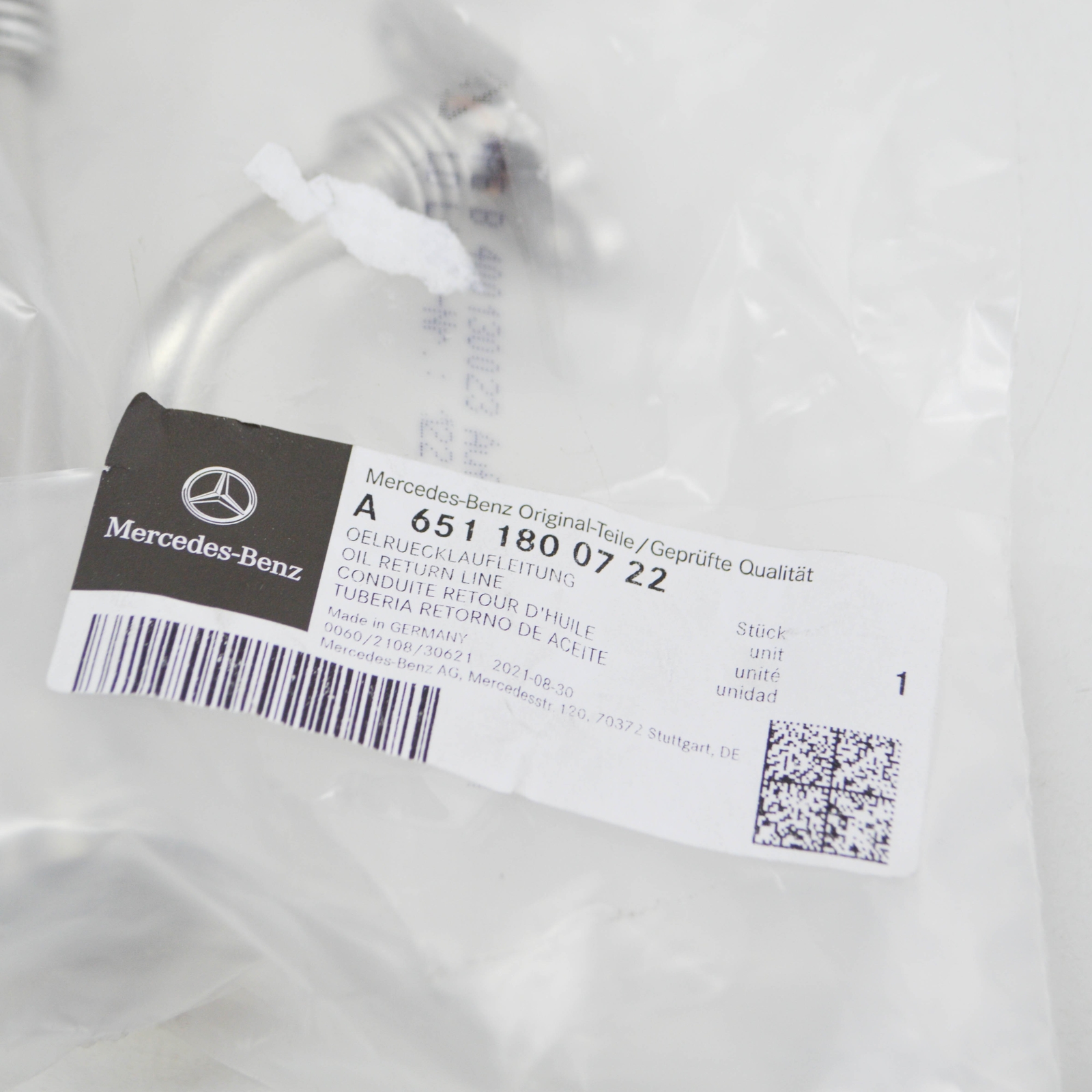 MB E W212 Oil Return Hose E200 Petrol 1.8 A6511800722 NEW GENUINE | eBay