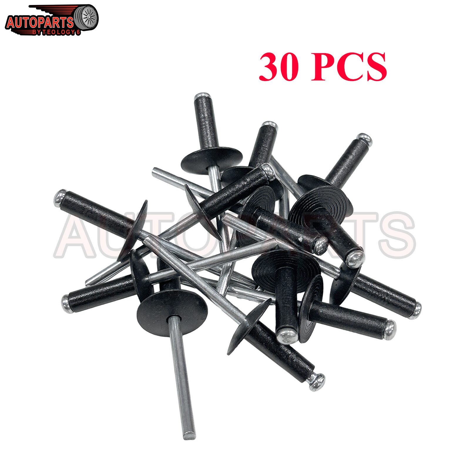 30 Black Bumper Fascia & General Use Split-Type Rivet For GM 11516807 ...