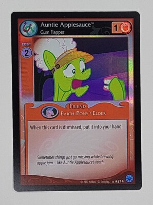 MY LITTLE PONY CCG PREMIERE #f14 AUNTIE APPLESAUCE GUM FLAPPER FOIL ...
