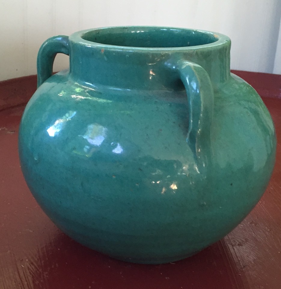 Antique Arts & Crafts Mission Turquoise Pottery Vase Tyg 1910 Urn Early ...