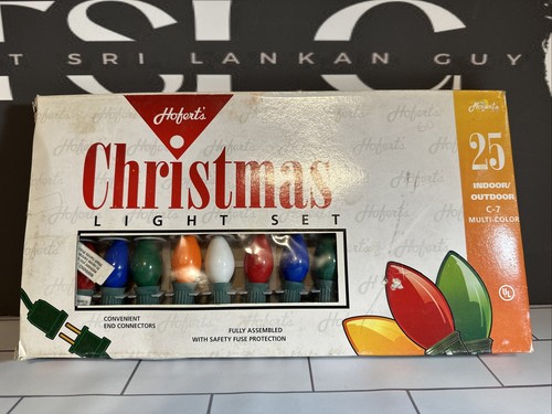 J Hofert's Christmas 25 Lights Strand Set Indoor Outdoor Multi Color C ...