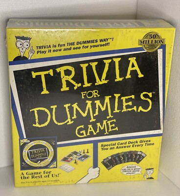 Trivia For Dummies Board Game 1998 Pressman NEW #3804 | eBay