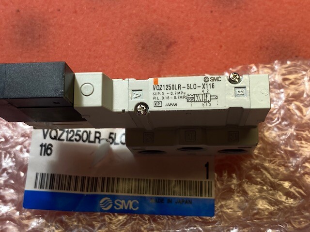 SMC SOLENOID VALVE VQZ1250LR-5LO-X116 DISCO LJLV-010010-1 NOS for sale ...