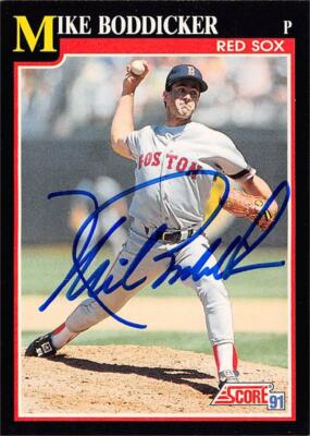 Mike Boddicker autographed Baseball Card (Boston Red Sox, SC) 1991 ...