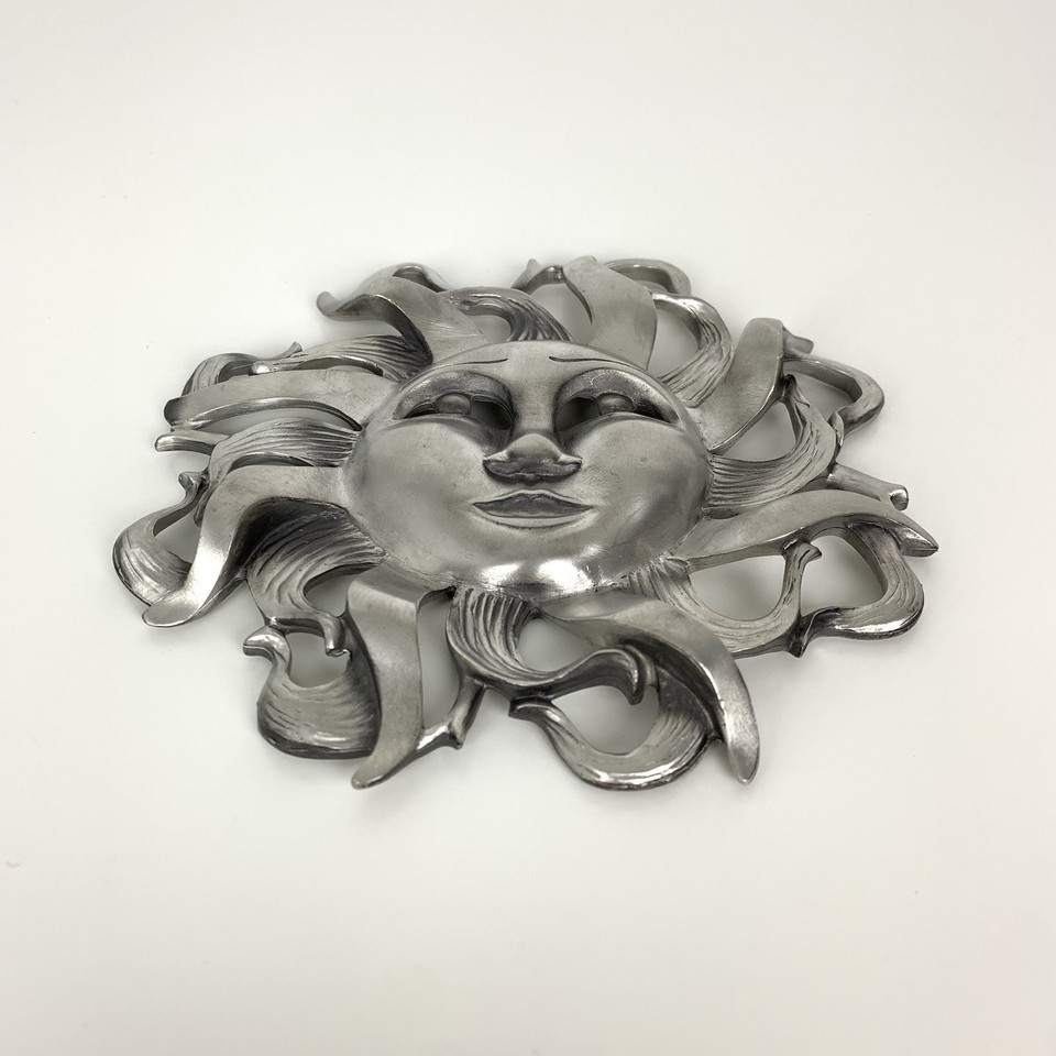 Sun Celestial Wall Decor Plaque Pewter Seagull Canada Face Silver ...