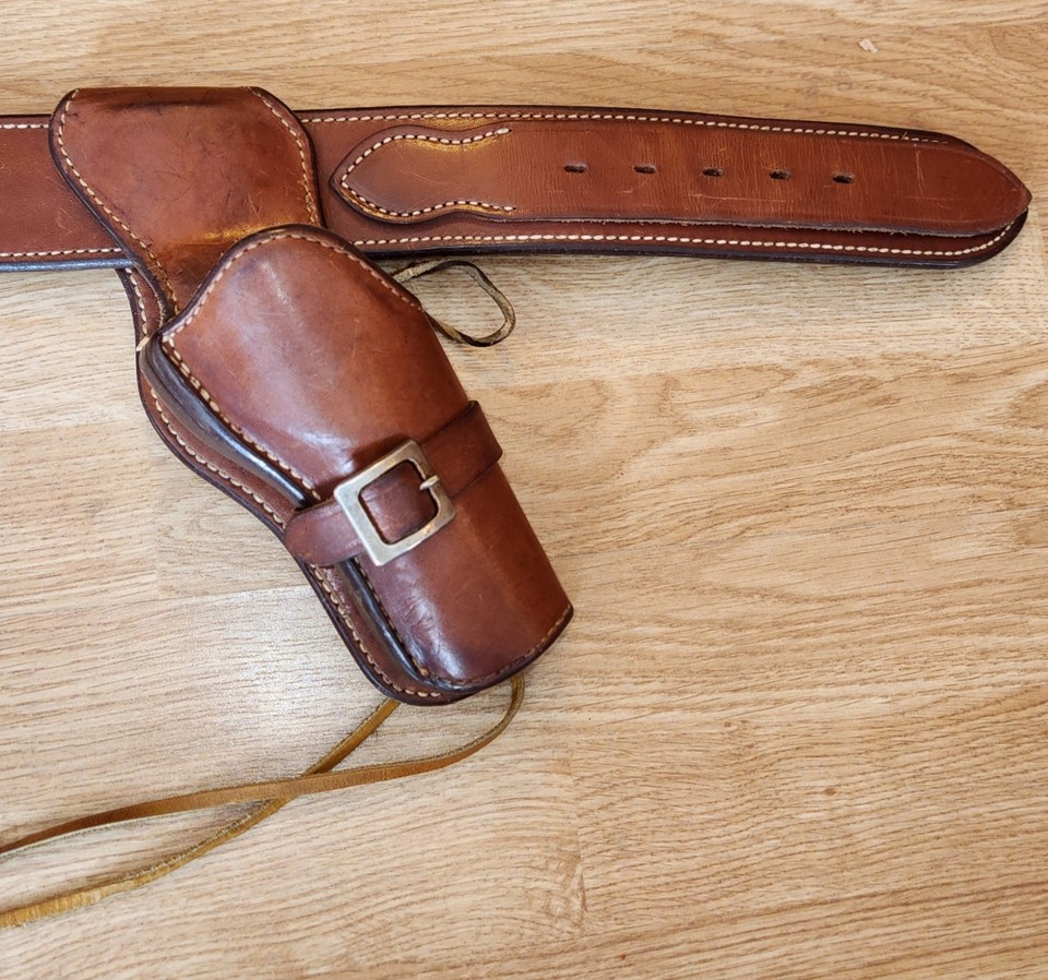 Bianchi Leather B7 Size 36 Cowboy Western Fast Draw Gun Rig 2 Holster ...