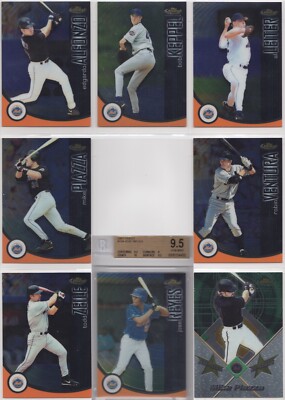 2001 TOPPS FINEST NY Mets Team Set w/SPs & BGS Graded Reyes (8 Cards ...