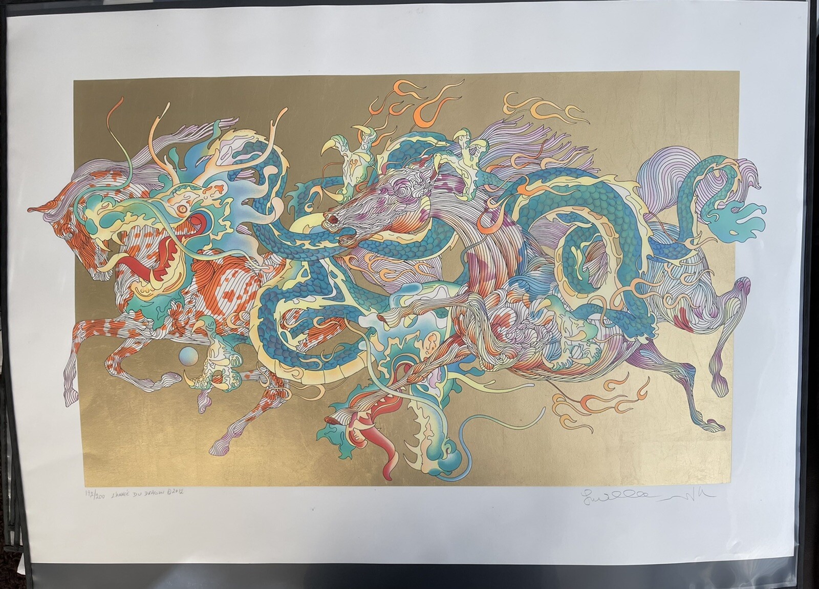 “L’annee du Dragon” by GUILLAUME AZOULAY. #192/200, Hand Signed By ...