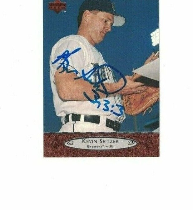 KEVIN SEITZER SIGNED IP UPPER DECK 365 1996 MILWAUKEE BREWERS AUTO | eBay