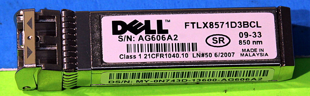 N743D Dell 0N743D Finisar FTLX8571D3BCL 10G SFP+ SR 850nm Transceiver ...