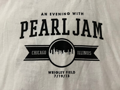 Pearl Jam 2013 Wrigley Field Chicago Setlist Shirt XXL 2XL | eBay