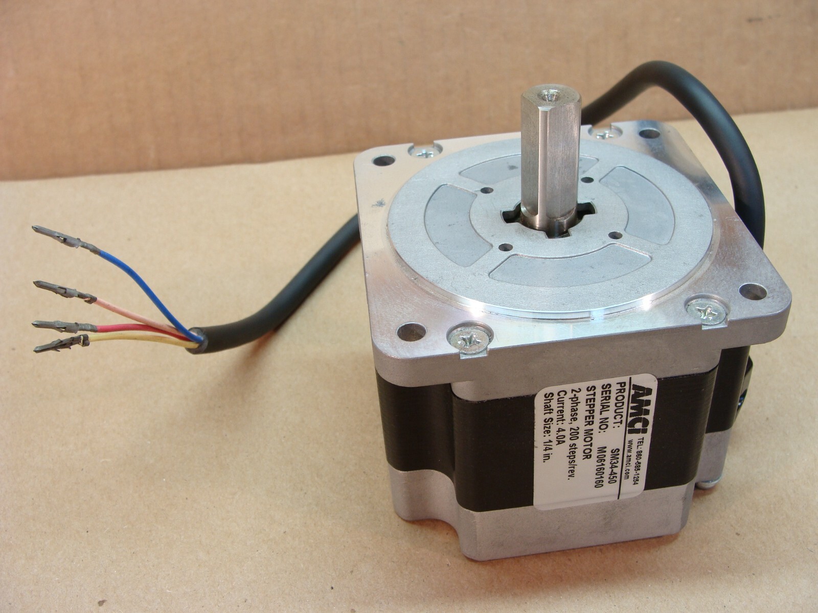 NEW AMCI SM34-450 stepper motor 2 phase 200 steps/rev 1/2" shaft 4.0A ...