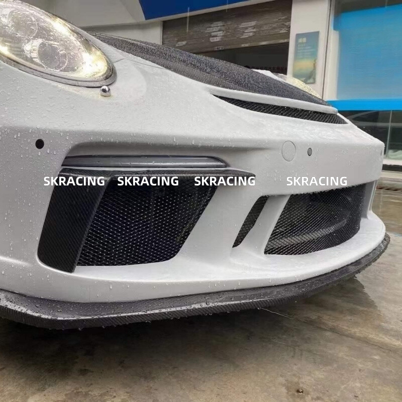 Half Carbon Fiber Front Bumper Diffuser For Porsche 911 991 13-19 ...
