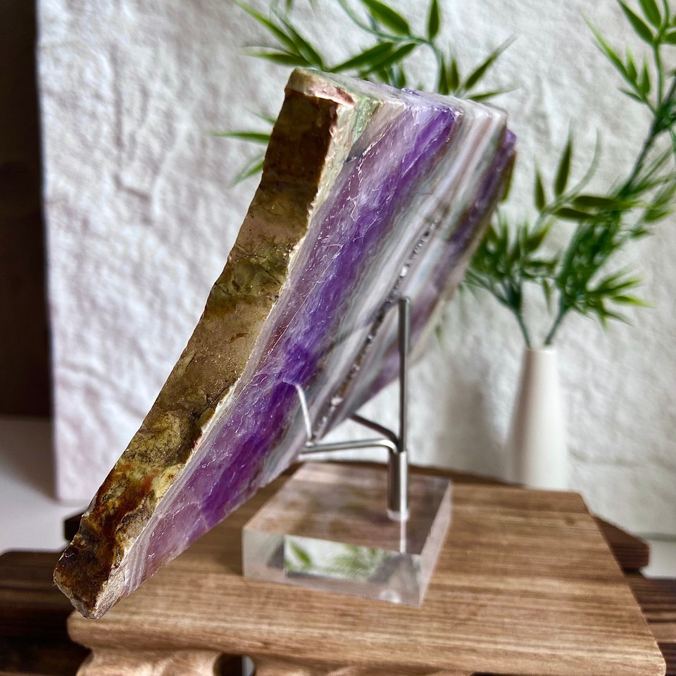 484G Natural Beautiful amethyst Agate Geode Crystal Slice Extra ...