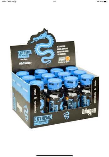Little Dragon Extreme Pre-Workout Shot 12x60ml Lampone Blu ...