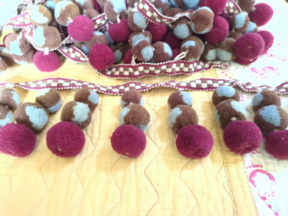 Vintage French Thick Pom Pom Braid Passementerie for Curtain or Upholstery Trim | eBay