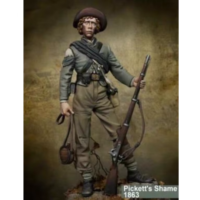 75mm Pickett’s Shame 1863 Confederate Soldier Figure Resin Miniature ...