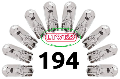 (100Pcs)/10 Boxes Miniature Light Bulbs, Marker Light # 194 . 168, 193 ...