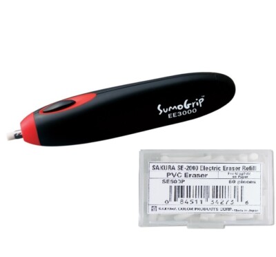 Sakura EE-3000 SumoGrip Electric Eraser Kit with 1 SE500P Pack of ...