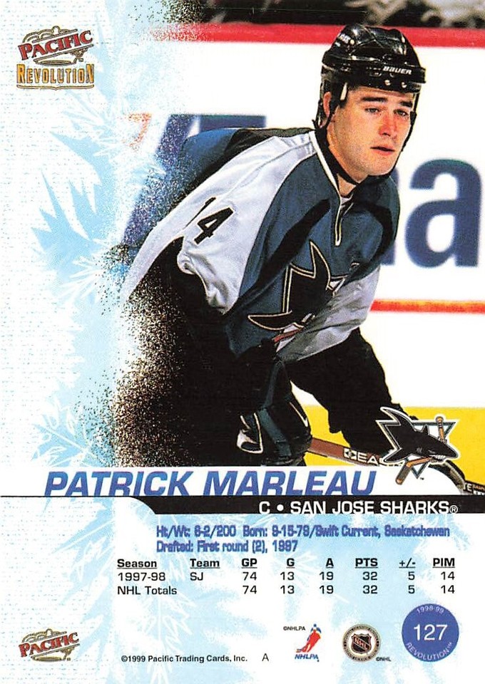 1998 Pacific Revolution #127 Patrick Marleau San Jose Sharks | eBay