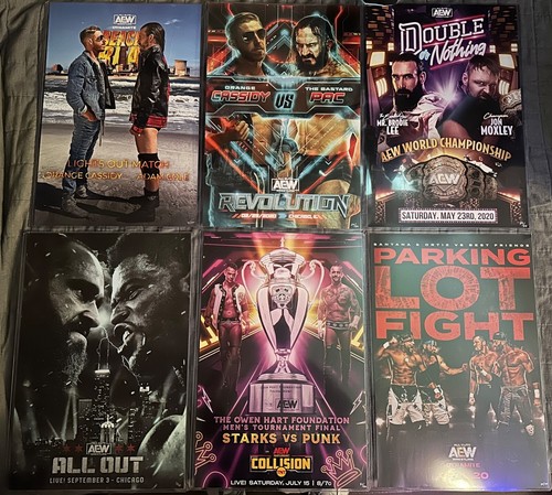 AEW Shop Exclusive Matchup Monday Poster Lot of 6 Numbered /10 and /50 ...