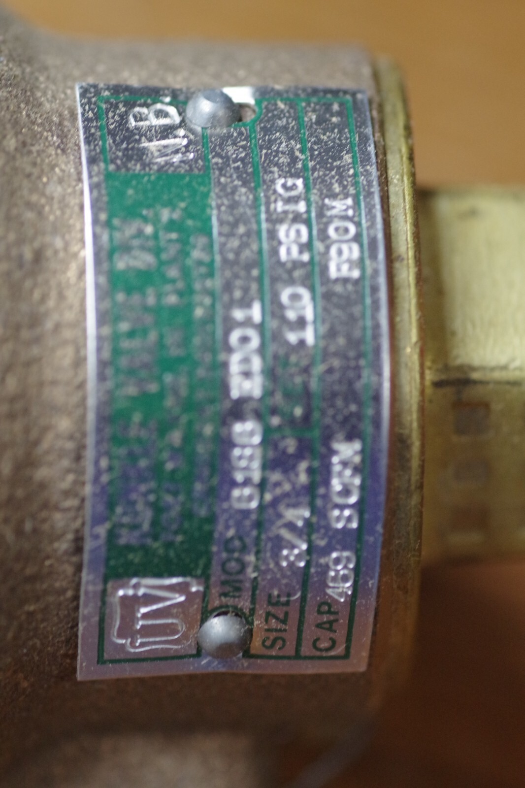 Kunkle 6186ED01-KM Safety Valve Size ¾“ Set 150 PSIG Capacity 625 SCFM ...