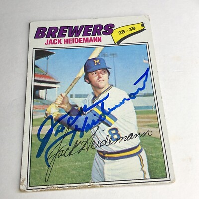 Jack Heidemann signed 1977 Topps signed MLB autographed Card #553 ...