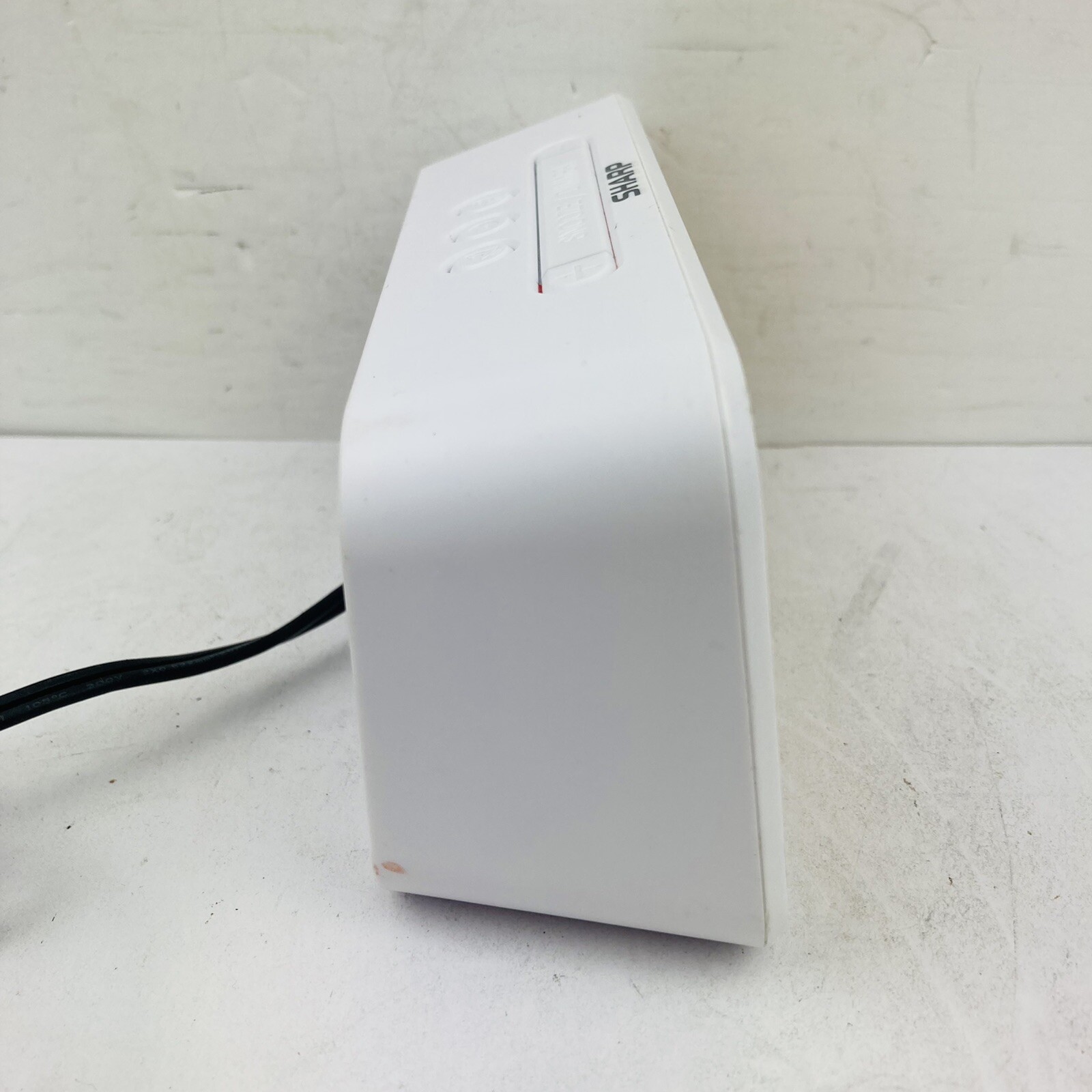 Sharp LED Alarm Clock Wood Grain Face Model SPC736 LED White | eBay