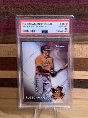 💎 2021 Bowman Sterling Prospects Adley Rutschman RC PSA 10 GEM Mint Low ...