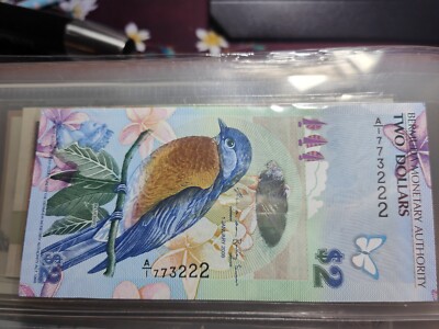 BERMUDA $2 Dollars 2009 P58 A1 Prefix Serial UNC Hybrid Banknote | eBay