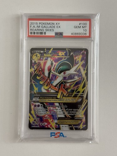 2015 Pokemon Roaring Skies #100 M Gallade EX full Art PSA 10 Gem Mint ...
