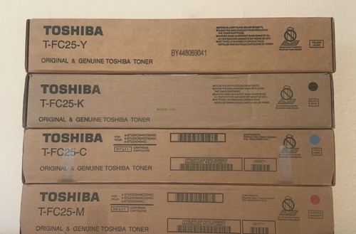 Toshiba TFC25 Toner Cartridge Set T-FC25-K T-FC25-C T-FC25-M T-FC25-Y ...