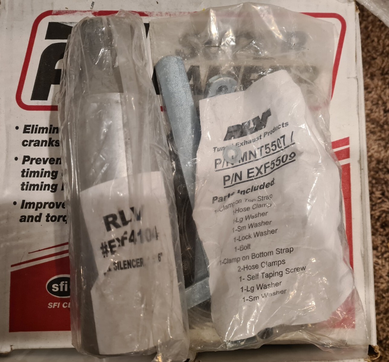 RLV Tuned Exhaust Silencer 4 cycle engine Briggs Stratton w/ bracket | eBay