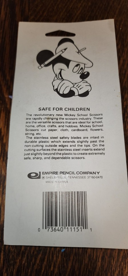 Mickey Mouse collectible vintage kids school safety scissors Disney | eBay