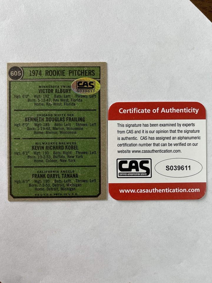 1974 Topps Rookie Pitchers Frank Tanana Angels Autographed Card | eBay