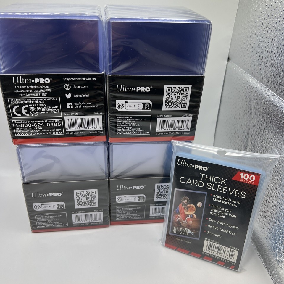 Ultra Pro 3X4 100pt Point Toploaders 4 Packs of 25 and 100 Thick ...