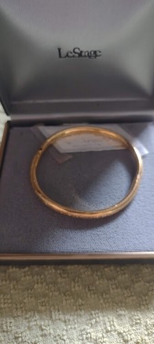 14K gold filled LeStage Baby Bracelet in original box, slide to open | eBay